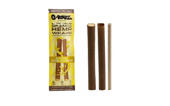 G-ROLLZ 2x Banana OG Kush Pre-Rolled Hemp Wraps - Samson STRK